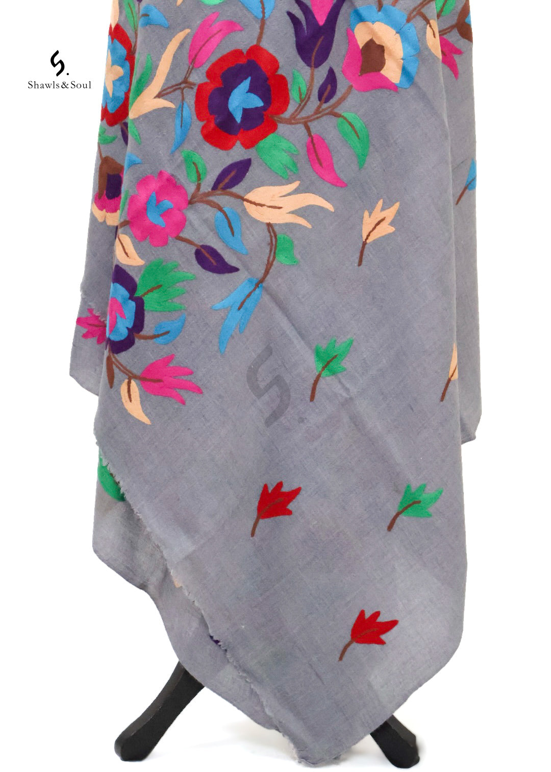 Premium Hand Embroidered Woolen Shawls | Shawls & Soul