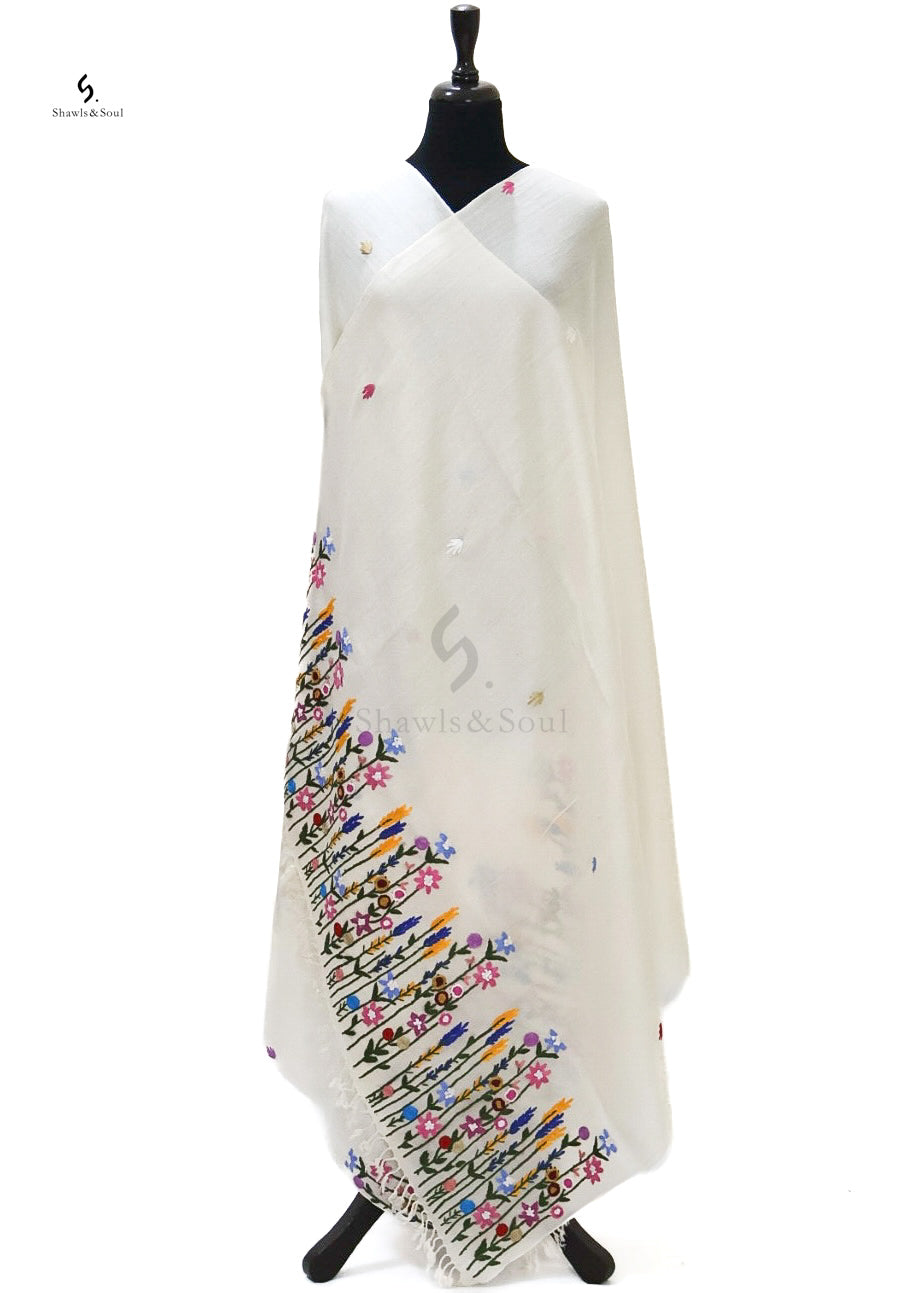 Swati Shawl | Handmade Shawl with decent Swati Embroidery – Shawls & Soul